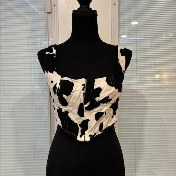 wild fable | Tops | Cow Print Corset Top | Poshmark